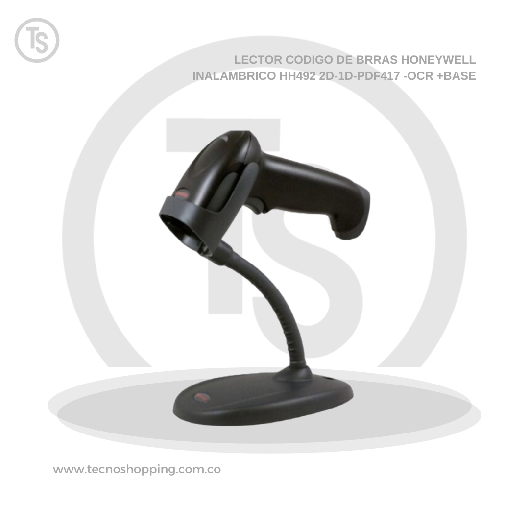 LECTOR CODIGO DE BARRAS HONEYWELL INALAMBRICO HH492 2D-1D-PDF417 -OCR +BASE – Tecno Shopping